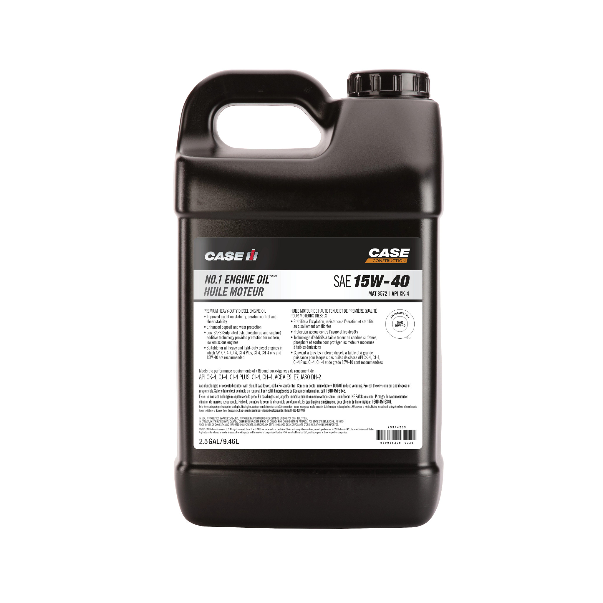 73344233 | No.1 Engine Oil™ - 15W-40 - MAT 3572 - 2.5 Gal./9.46 L ...